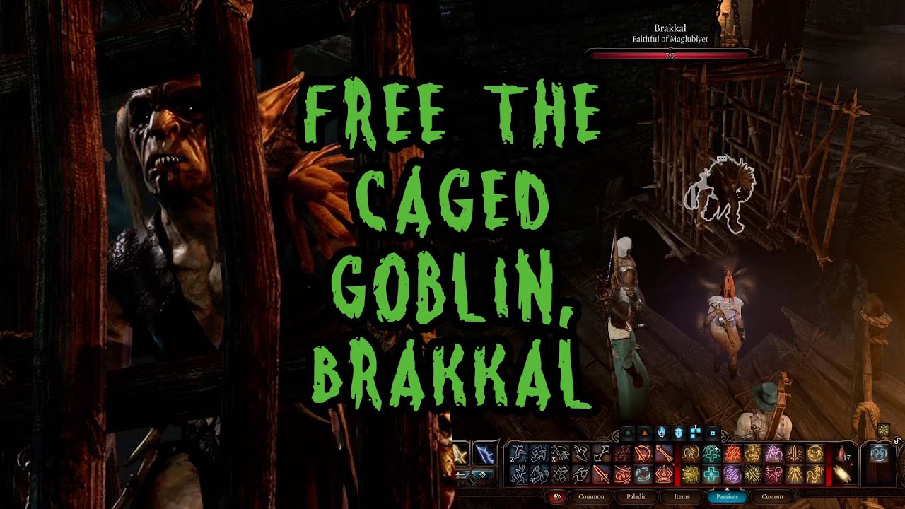 Baldur's Gate 3 Patch 9: Free the Caged Goblin, Brakkal - YouTube