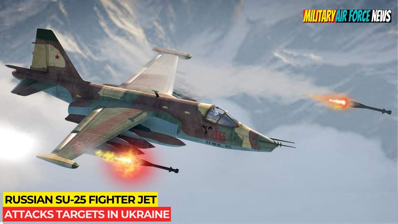 Russian Su-25 Attack Aircraft Carries Out Multiple Missile Attacks On ...