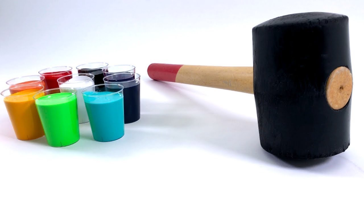 Acrylic pour painting with a Hammer - YouTube