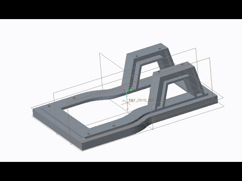 PTC - Creo Tutorial : Engine Blower Part Model - Base Frame model - YouTube