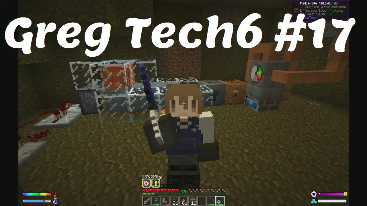 【minecraft】未知の世界で生き延びる＃17 ドリル【GregTech6実況】 - YouTube