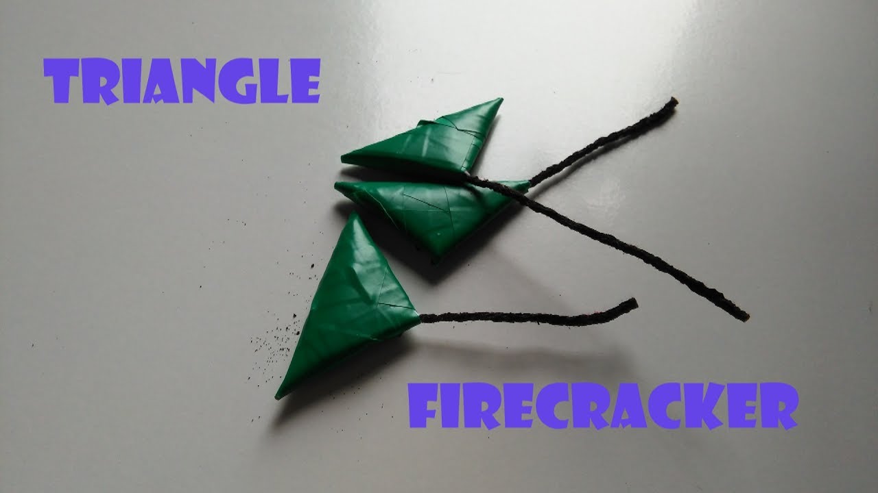 How to make triangle firecracker - YouTube