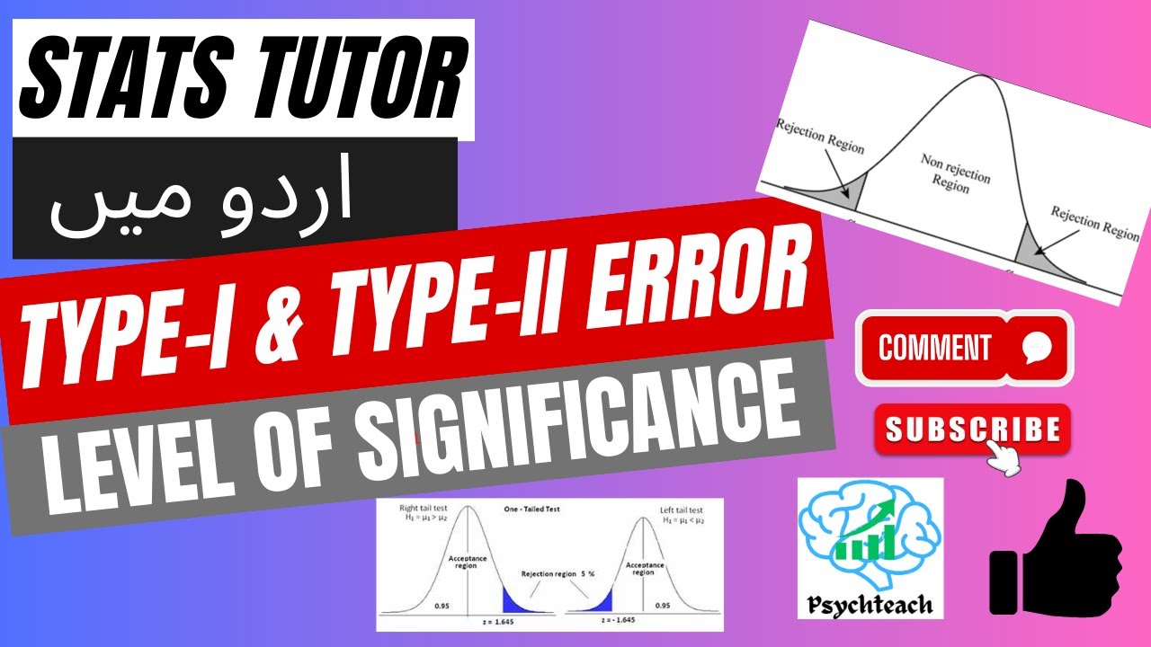 Stats Tutor Type 1 & Type 2, Level of significance - YouTube