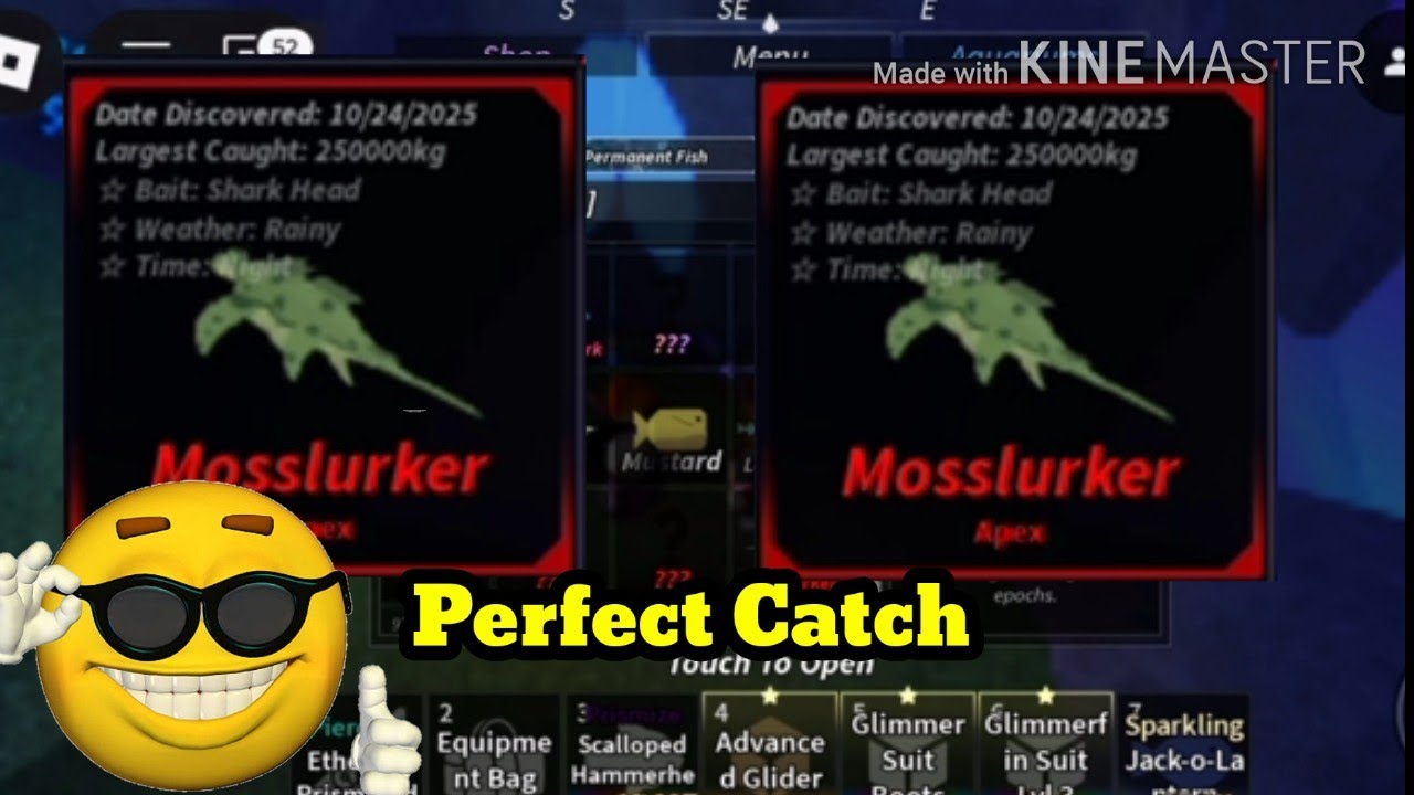 Fisch Perfect Catch 2 Apex Mosslurker Roblox Fisch - YouTube