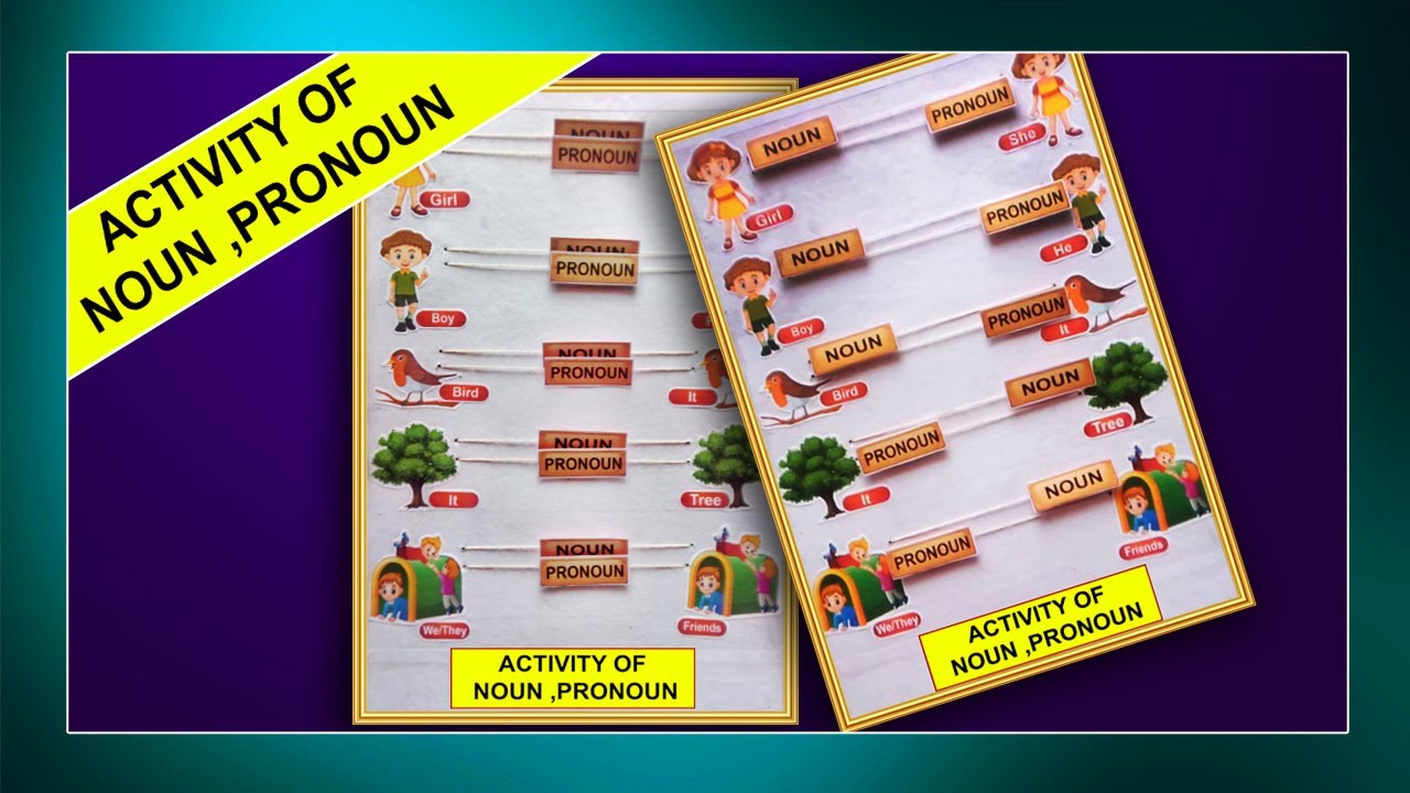 TLM noun pronoun !! Working Model of Noun,Pronoun !! English Working ...