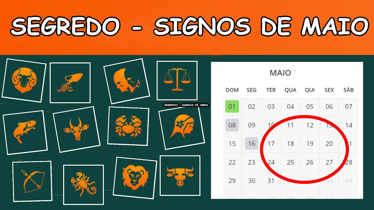 SIGNOS DO MES DE MAIO SIGNOS DE QUEM NASCE EM MAIO YouTube