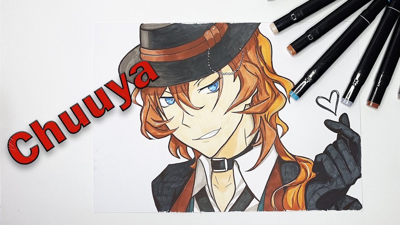 HOW TO DRAW Chuuya Nakahara \Bungou Stray Dogs - YouTube