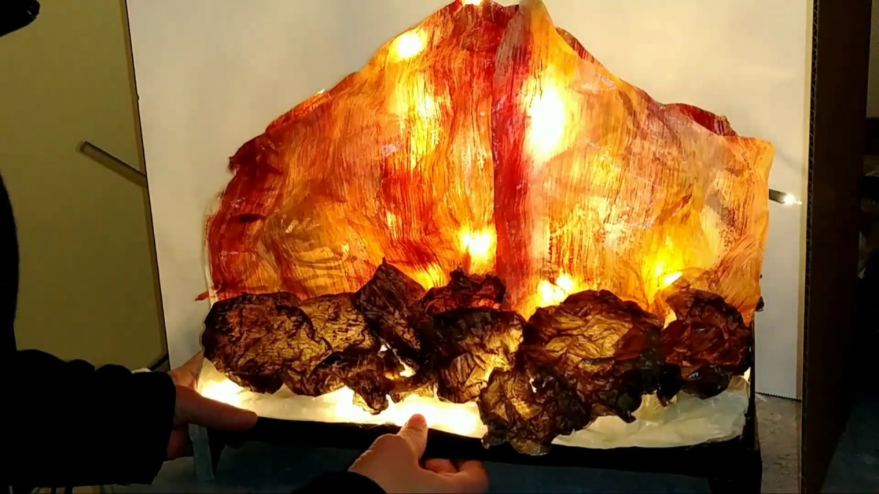 Diy Room Decor/Faux Flickering Fire for Faux Fireplace - YouTube