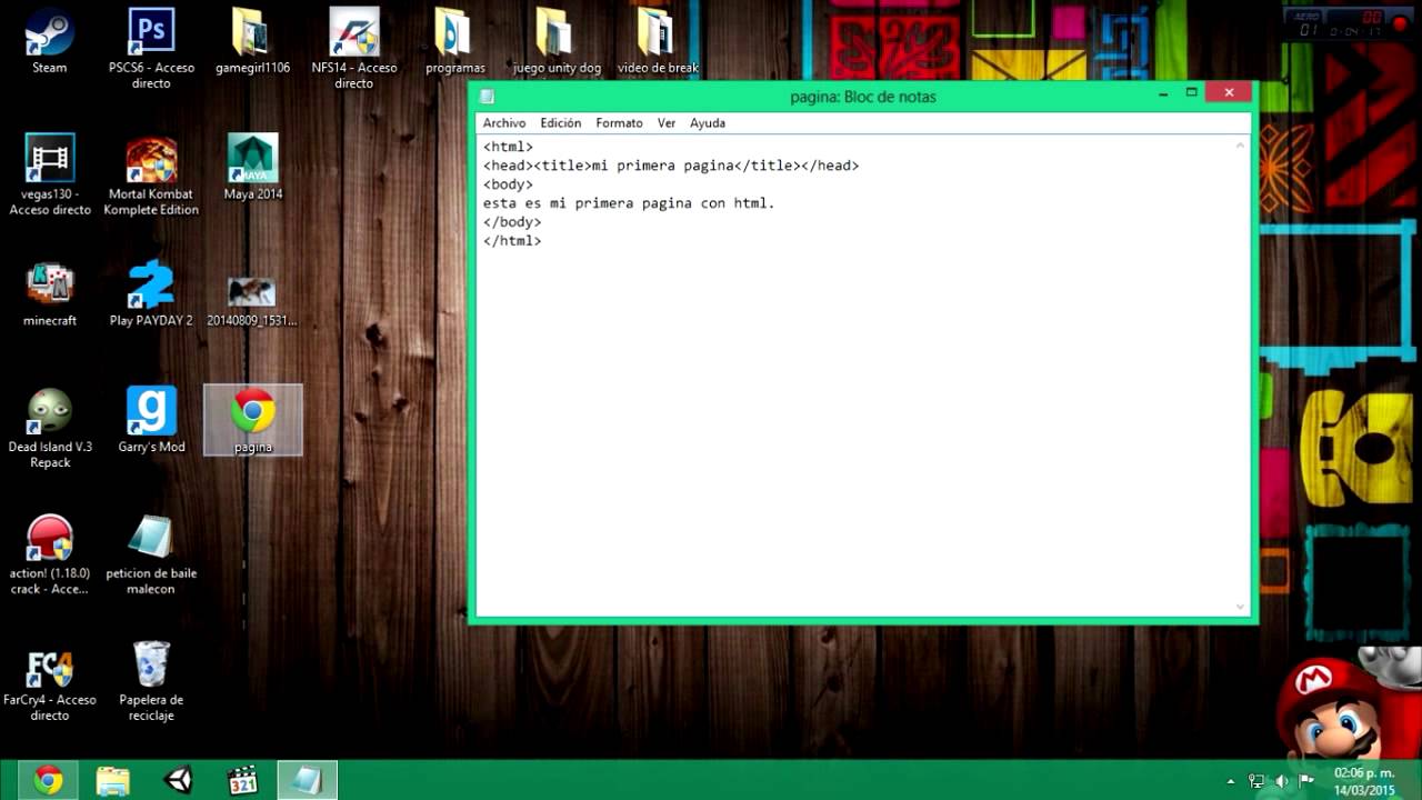 como hacer una pagina web en 10 min - primeros pasos- html - poner ...