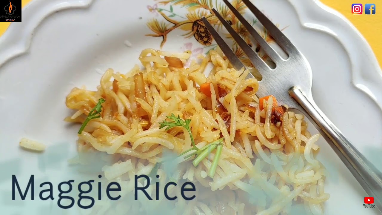 Veg Maggie Rice Recipe | Quick and easy recipe | Maggie + Rice Recipe ...