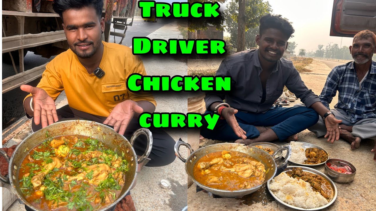 Aaj Banega special chicken curry !! Truck Driver style me Indian Truck ...