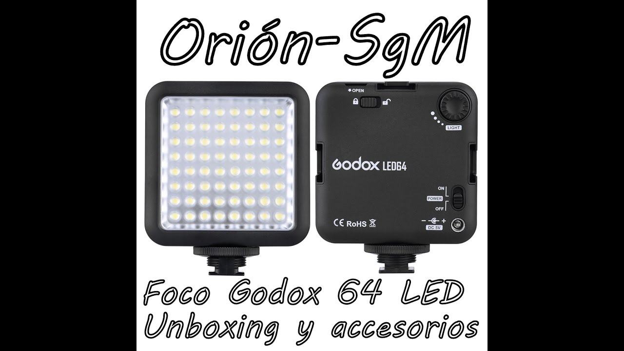 Foco Godox 64 LED. Unboxing y accesorios. - YouTube