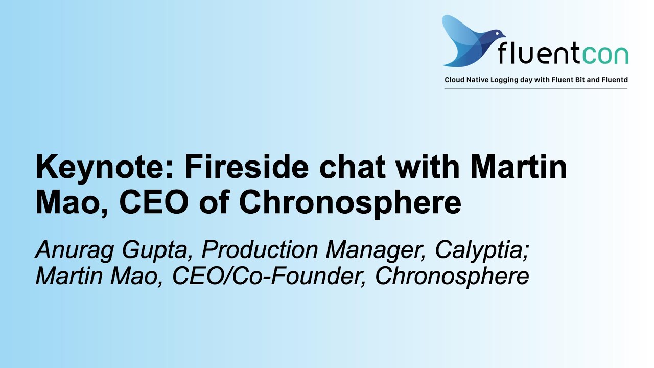 Keynote: Fireside chat with Martin Mao, CEO of Chronosphere - Anurag ...