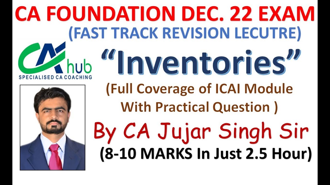 Inventories Chapter CA Foundation | ICAI Module Full Coverage by CA ...
