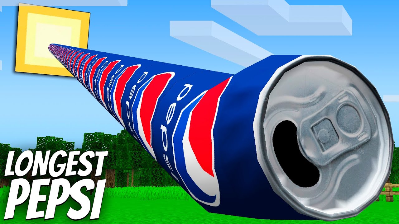 I found a PEPSI CAN to the SUN in Minecraft ! What's INSIDE the LONGEST ...