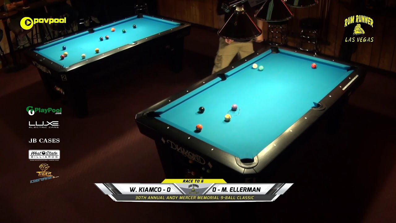 9-Ball #18 / Warren KIAMCO vs Mitch ELLERMAN / 30th Andy Mercer Classic ...