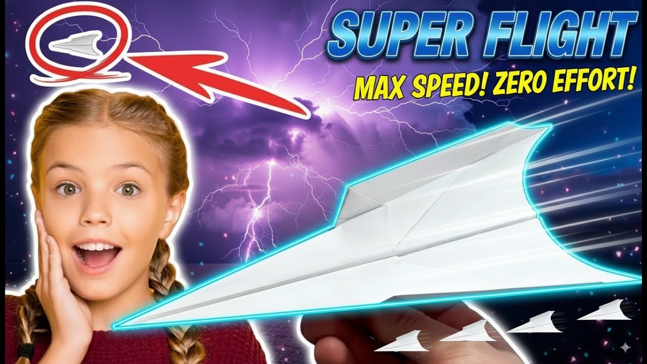 Only 2 Minutes to Make the Farthest Flying Paper Plane EVER! - YouTube