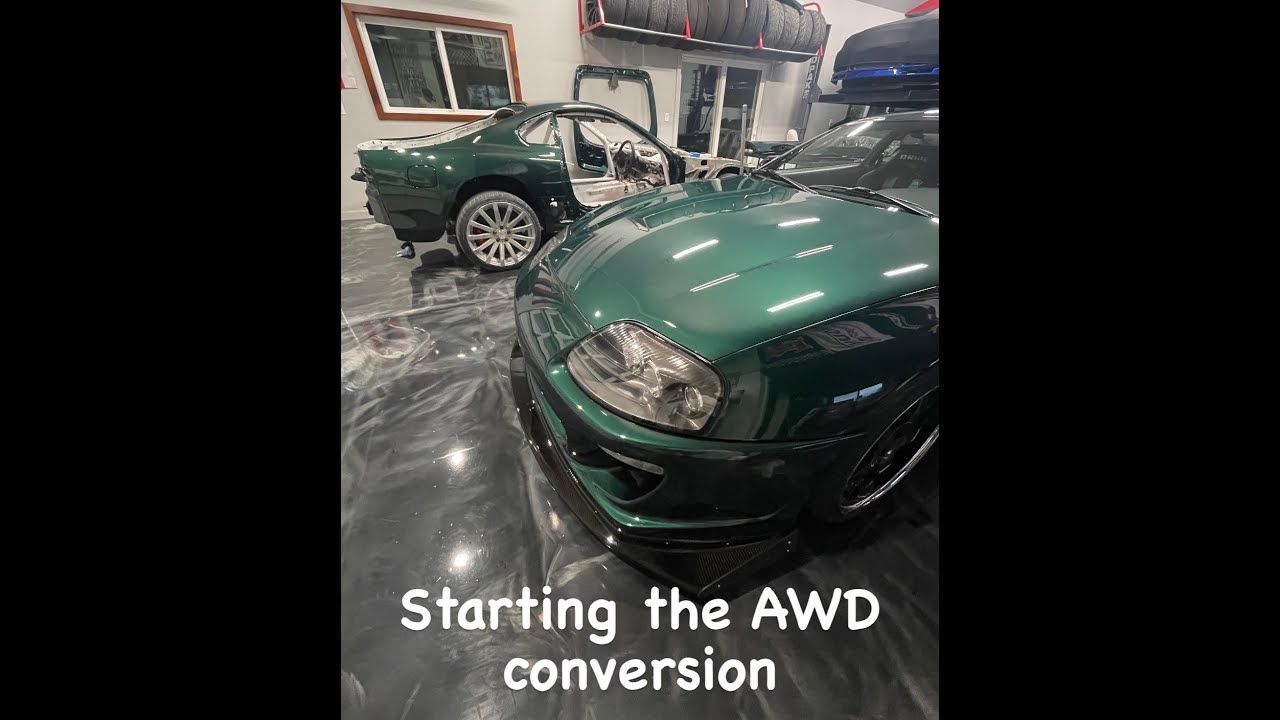 Starting the AWD conversion on my Tesla swapped Supra Pt11 - YouTube