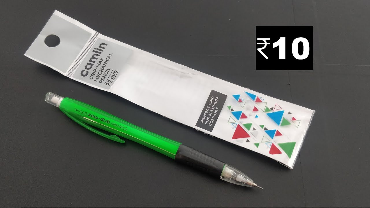 Camlin Grip Max Mechanical Pencil 0 7 Mm Rs 10 512 pencil unboxing