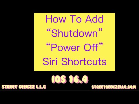 How To Add “Shut Down/Power Off” To Siri Shortcuts - YouTube