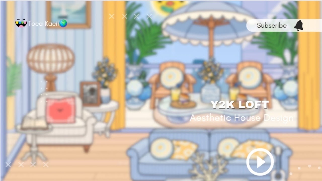 ||Y2K Loft🪸🪼|| Aesthetic House Design💛💙||Toca Life World 🌎 - YouTube
