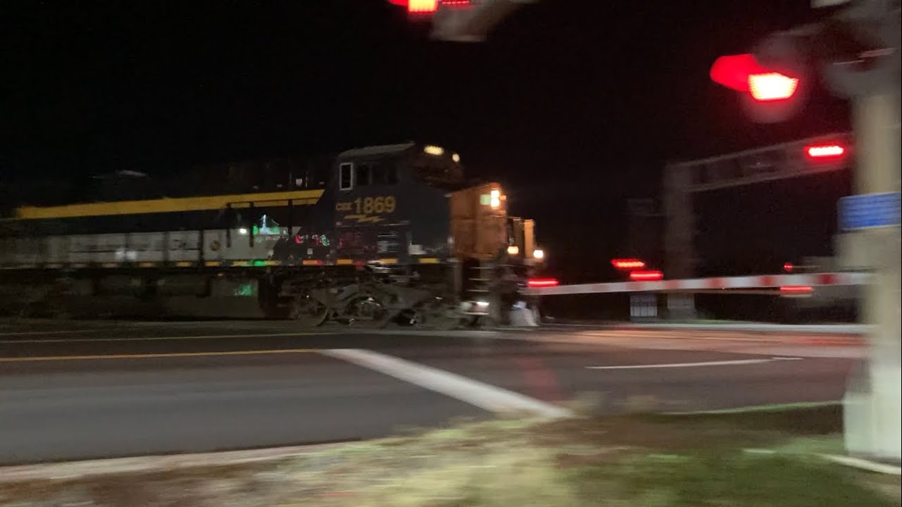 CSXT 1869 C&O Heritage Unit Leads Long CSX I032 Intermodal Combo Train ...