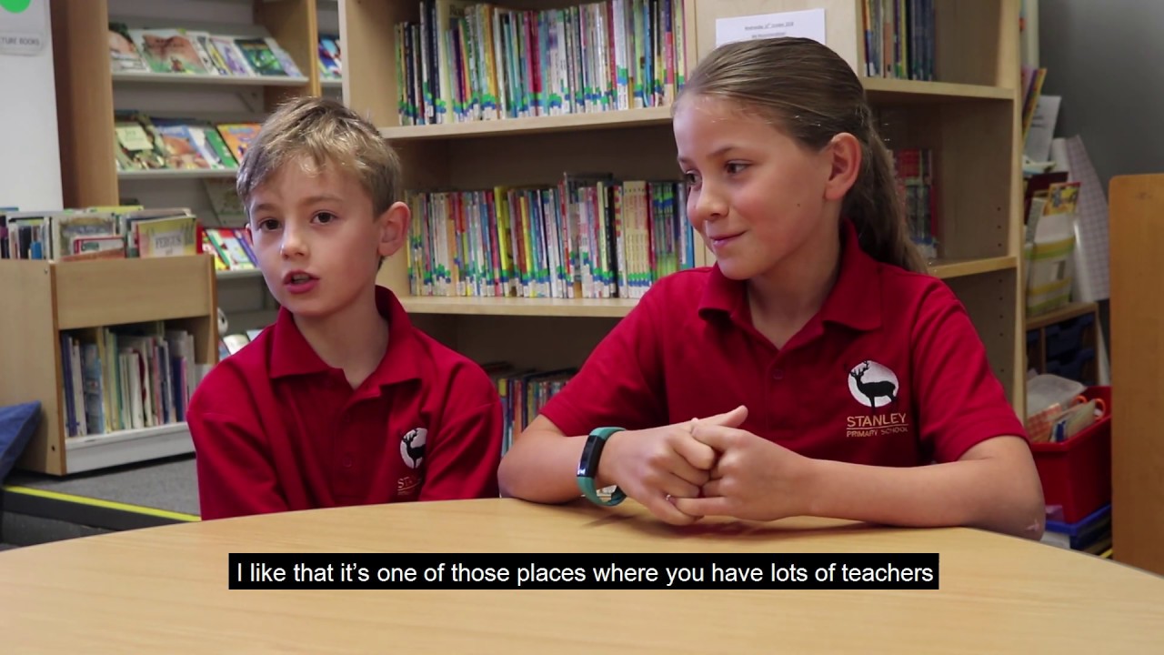 Stanley Primary School unveils new school buildings - YouTube