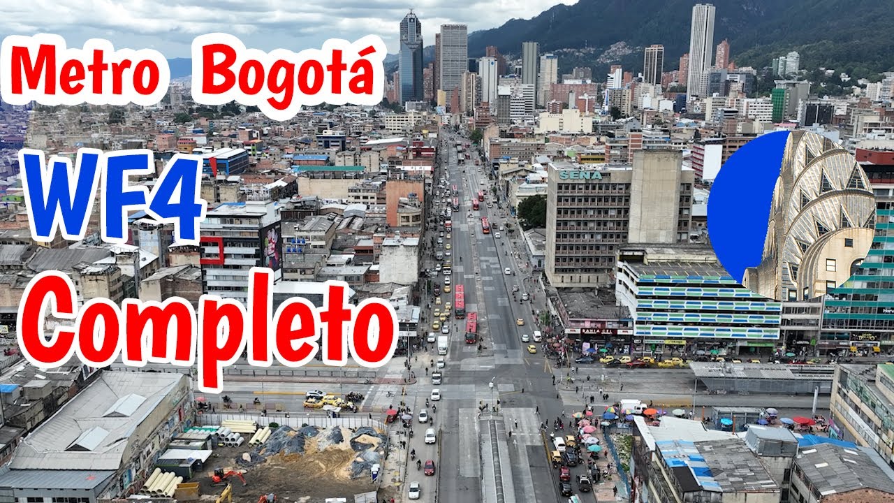 Metro de Bogotá WF4 vuelo completo Desde Estación 12 hasta Estación 9 - YouTube