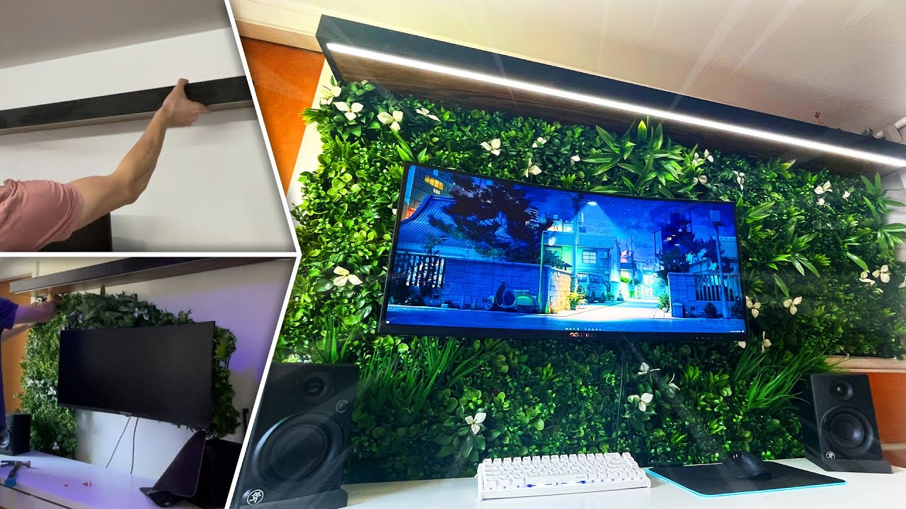Building CUSTOM FLOATING SHELF & LEAF WALL - YouTube