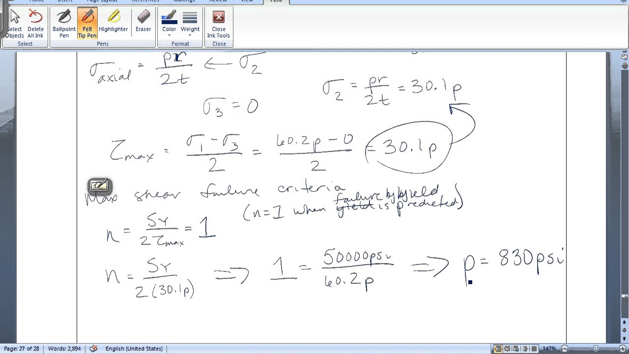 Pressure Vessel Failure Example CP 6-21 - YouTube