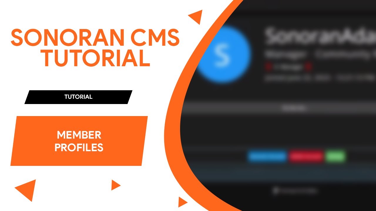 Sonoran CMS Tutorial 17: Member Profile Fields - YouTube