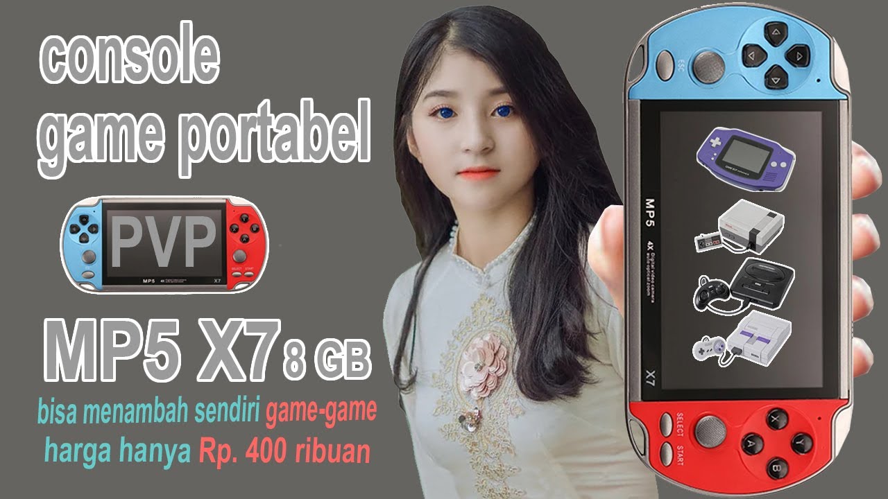 console game portabel PVP MP5 X7 8GB - YouTube