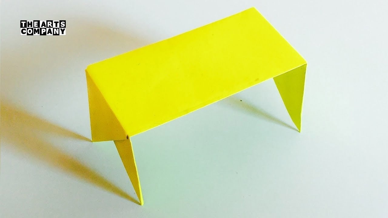 How to make an easy Origami table with paper | Paper Table making ideas ...
