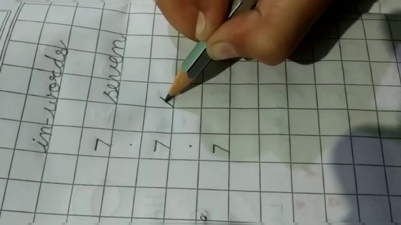 How to write in-word 7 and its activity - YouTube