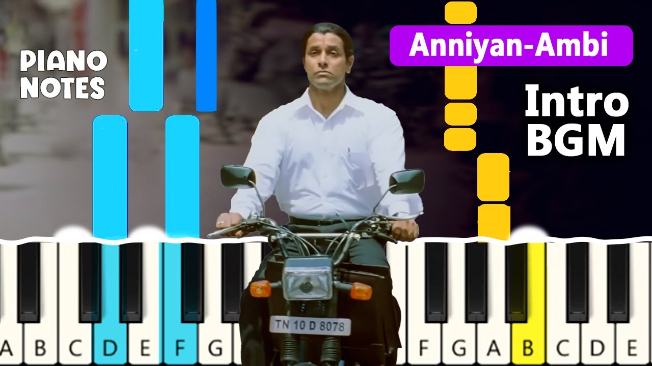 Anniyan - Ambi intro BGM Piano Notes | Blacktunes Piano | Tamil Piano ...