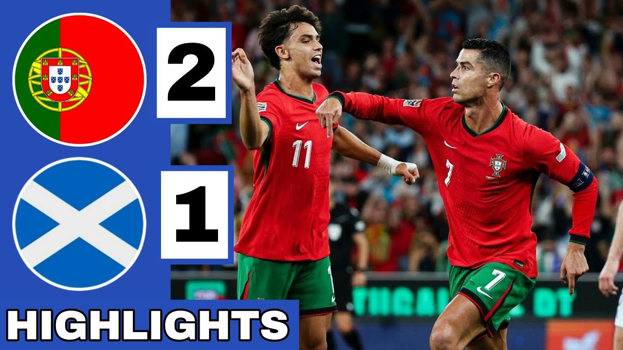 🔴Portugal vs Scotland (2-1) Extended HIGHLIGHTS | Ronaldo Winning GOAL ...