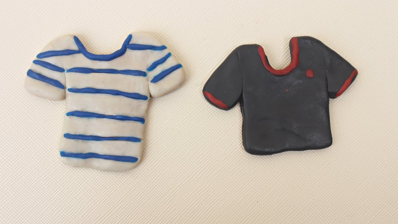 Polymer CLAY Tutorial How To Make SHORT SLEEVED T-SHIRT | Clay DIY ...