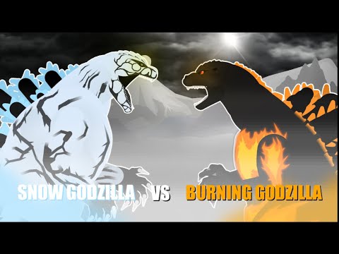 Snow Godzilla VS Burning Godzilla [Stick Nodes]🔥 #animation #godzilla # ...