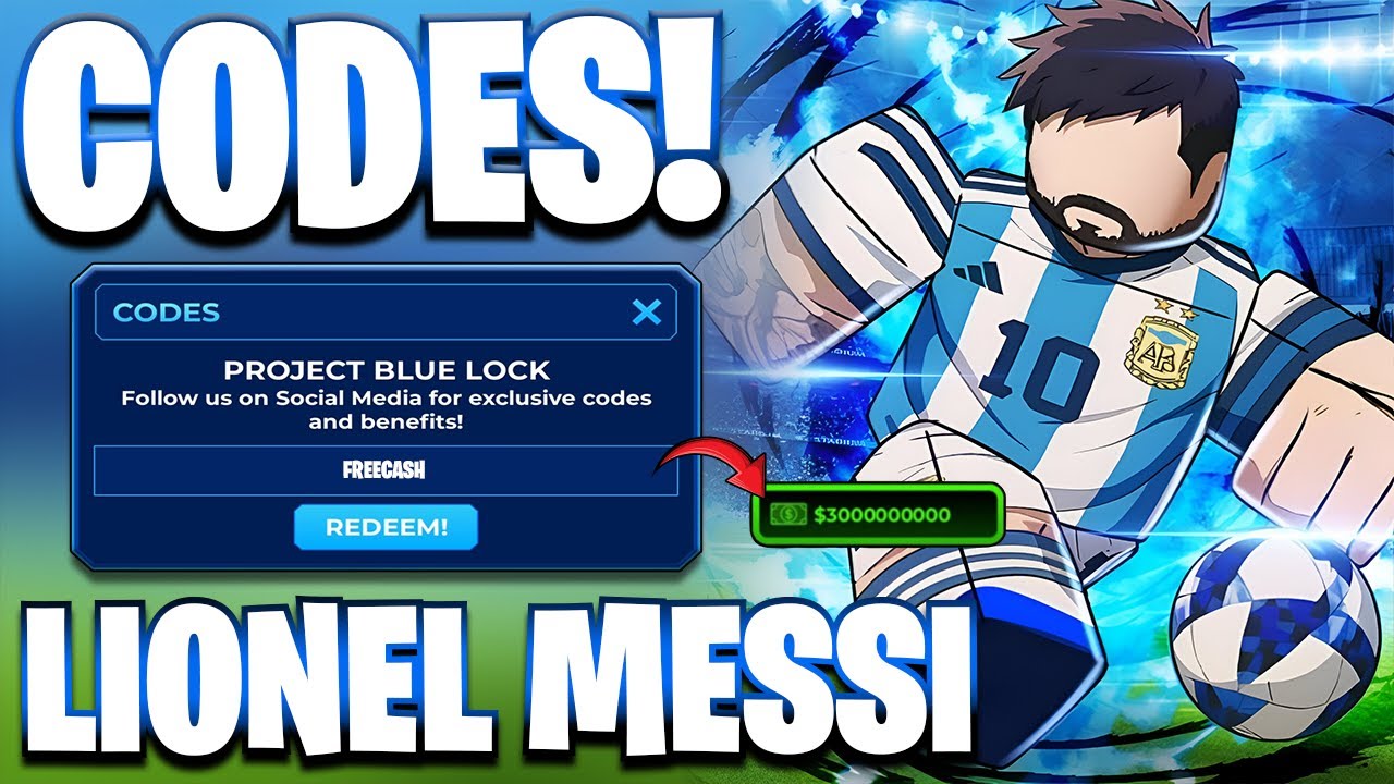 NEW! ALL LIONEL MESSI UPDATE CODES FOR PROJECT BLUE LOCK! ROBLOX PROJECT BLUE LOCK CODES - YouTube