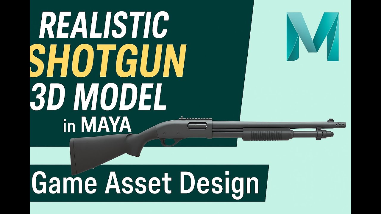 How to create shotgun model in Maya - Full 3D Modeling Breakdown ...