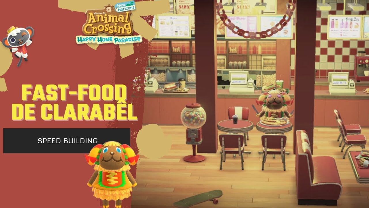 Fast-food de Clarabêl | Happy Home Paradise | ACNH Speed Building - YouTube