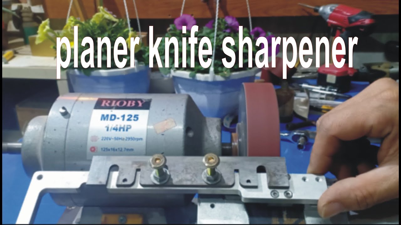 planer knife sharpener - YouTube
