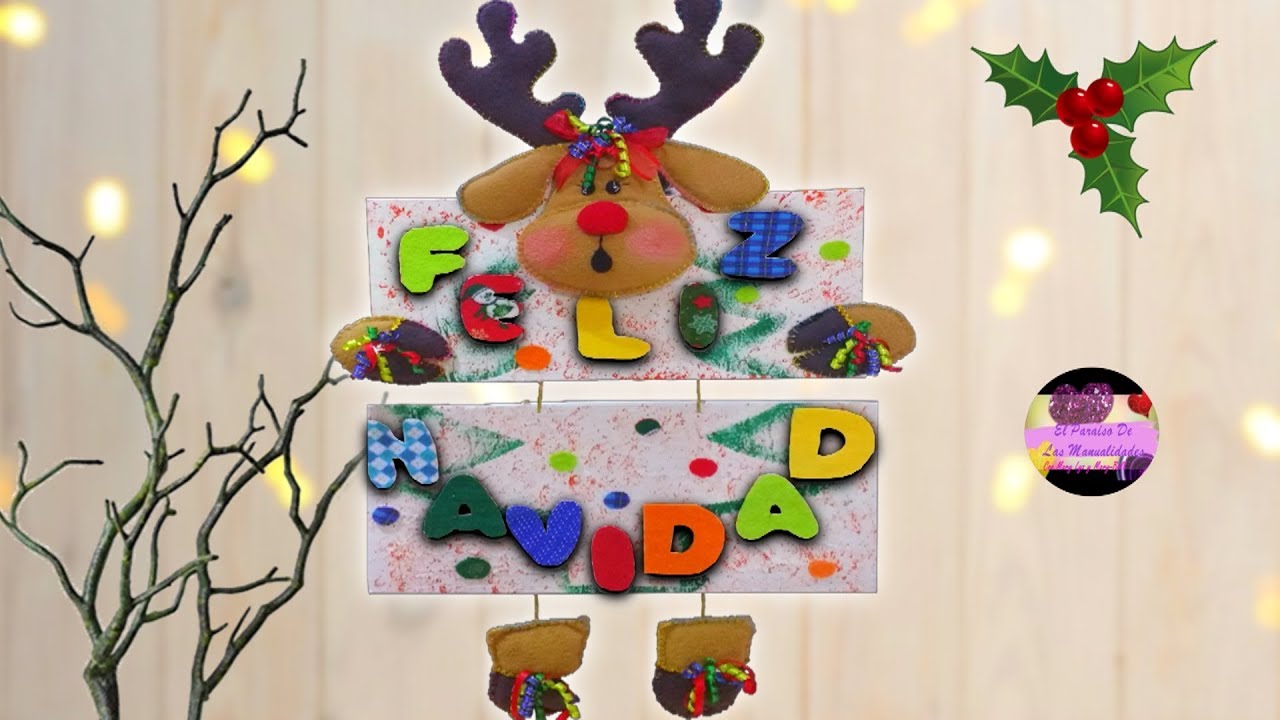 Reno colgante para la puerta (Moldes Gratis) | Galería de Creatividad ...