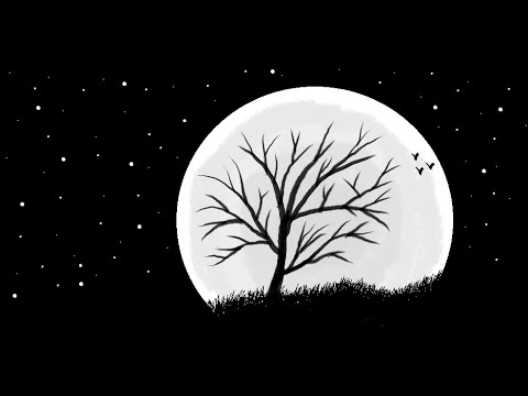 night art drawing on ms paint | Night Drawing | drawing in ms paint in ...