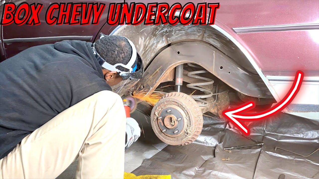 BOX CHEVY RUSTY UNDERNEATH NEED TO BE COATED TO LOOK LIKE NEW ...QA1 ...