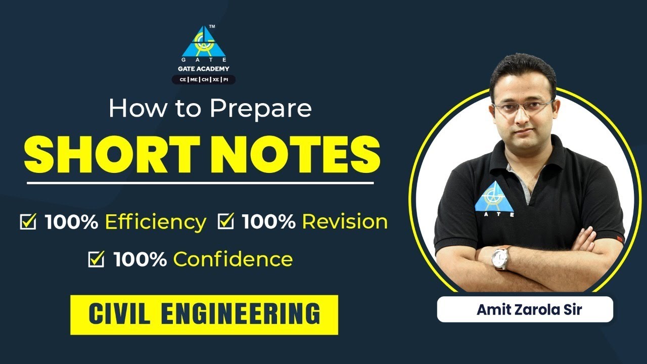 How To Prepare Short Notes | Civil Engg. | By Amit Zarola Sir - YouTube