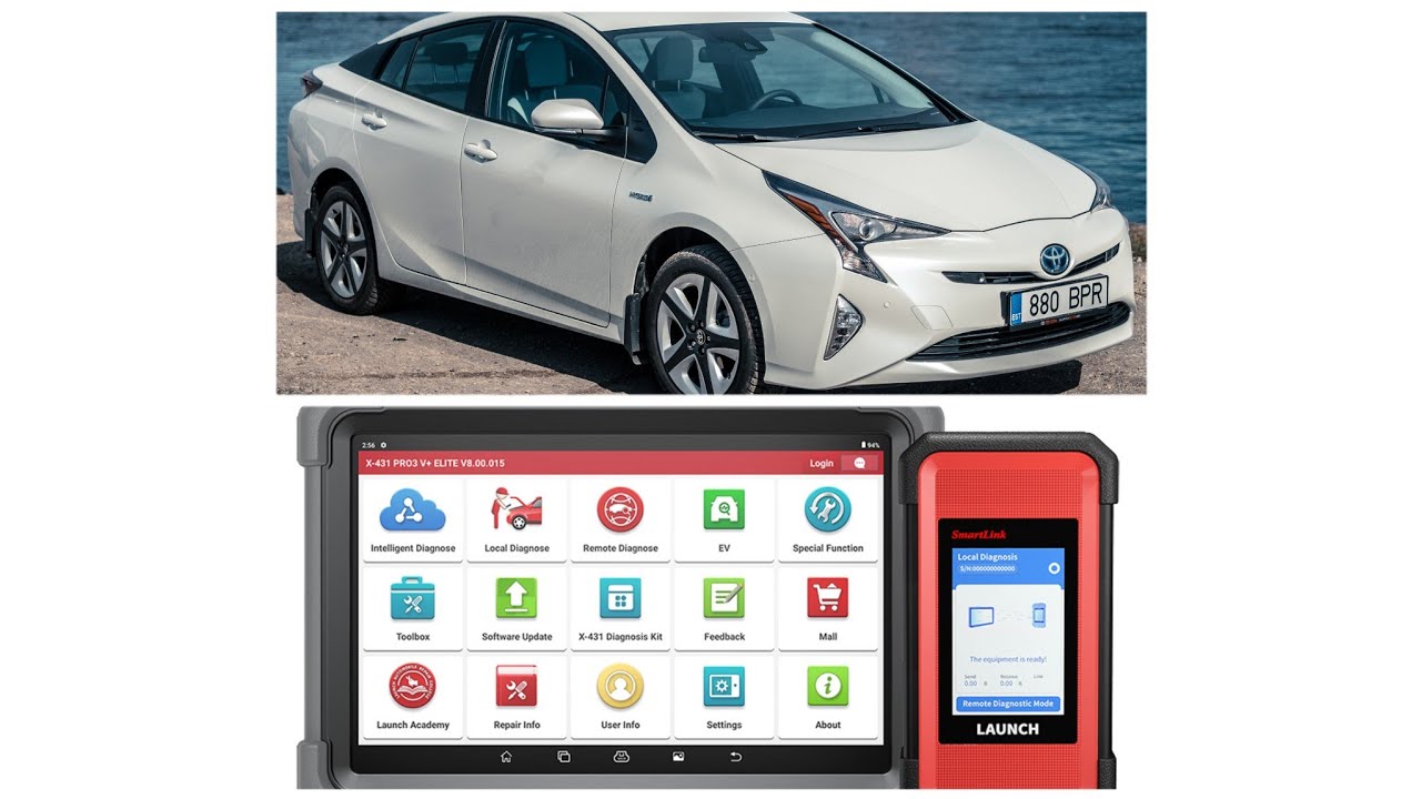 DIAGNOSTIC TOYOTA PRIUS HYBRID LAUNCH X431 PRO3S+ ELITE SMARTLINK OBD2 ...