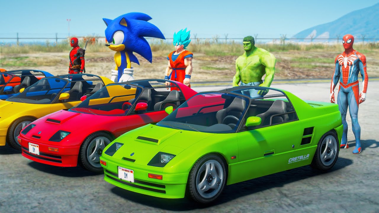 Team Superheroes Racing Mini Cars Challenge in the City w/ Spiderman ...