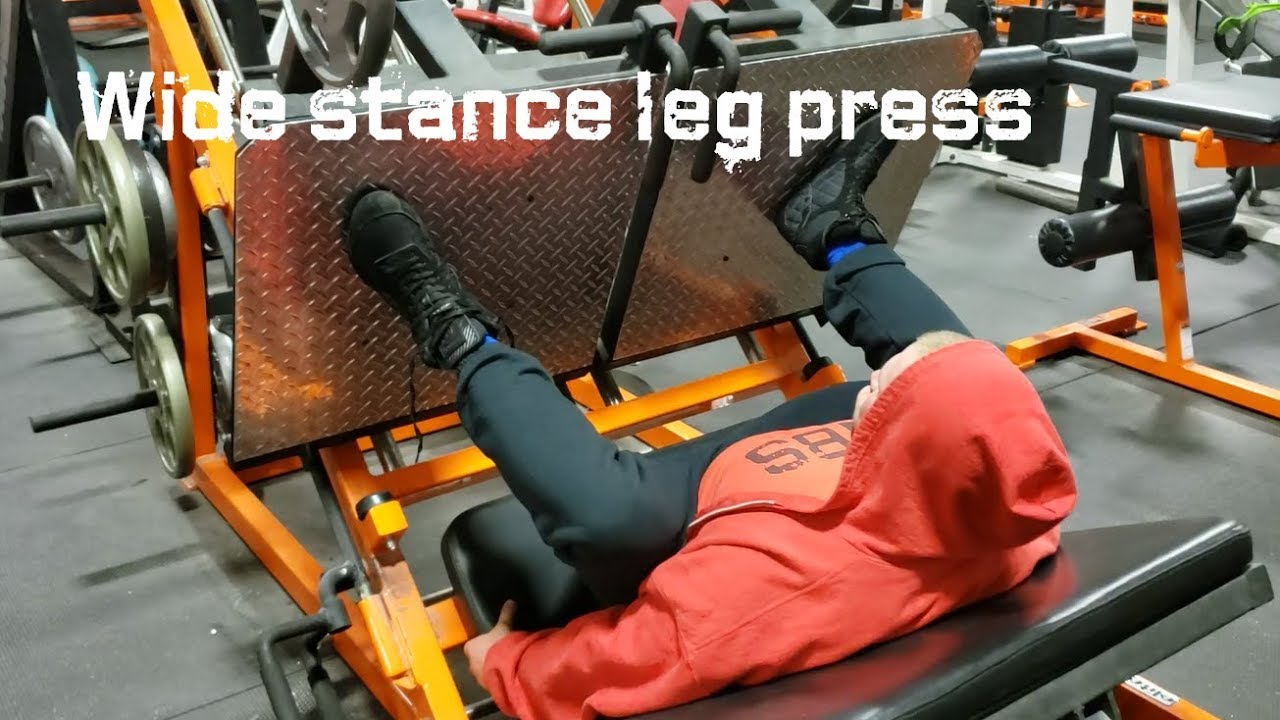 Wide stance leg press - YouTube