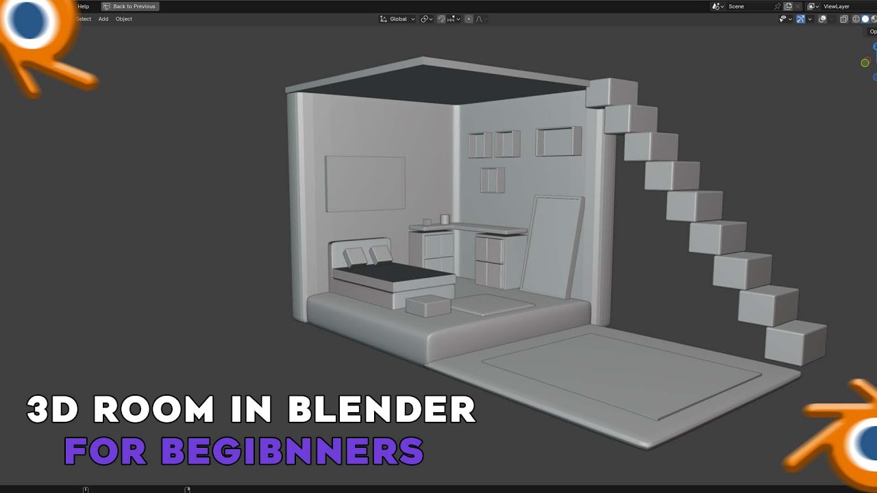 Create 3d room in blender for beginners / Blender tutorial - YouTube